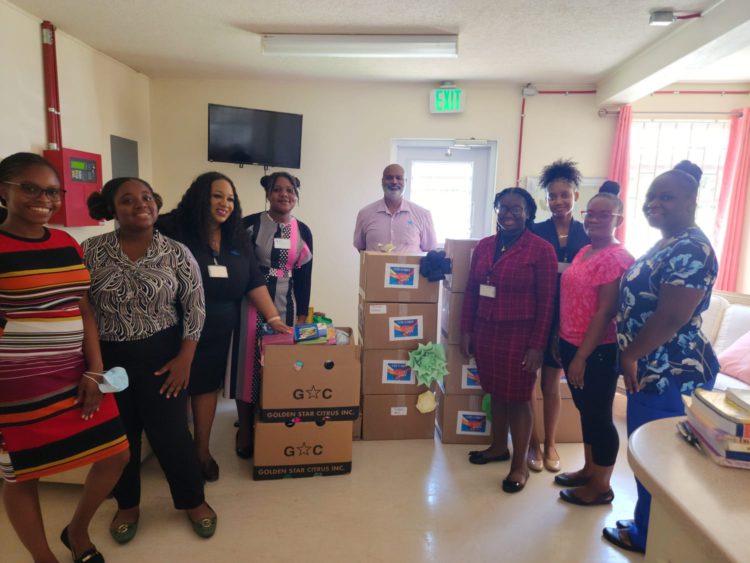 CXC Interns – Donation Handover Barbados at Maria Brewster Centre – SKNIS