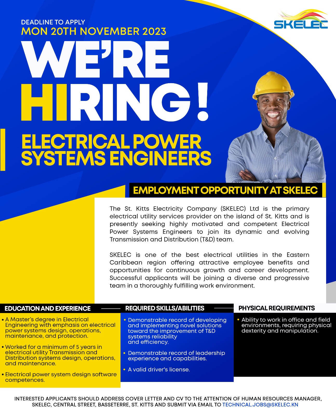 Electrical Engineer Vacancy – SKNIS